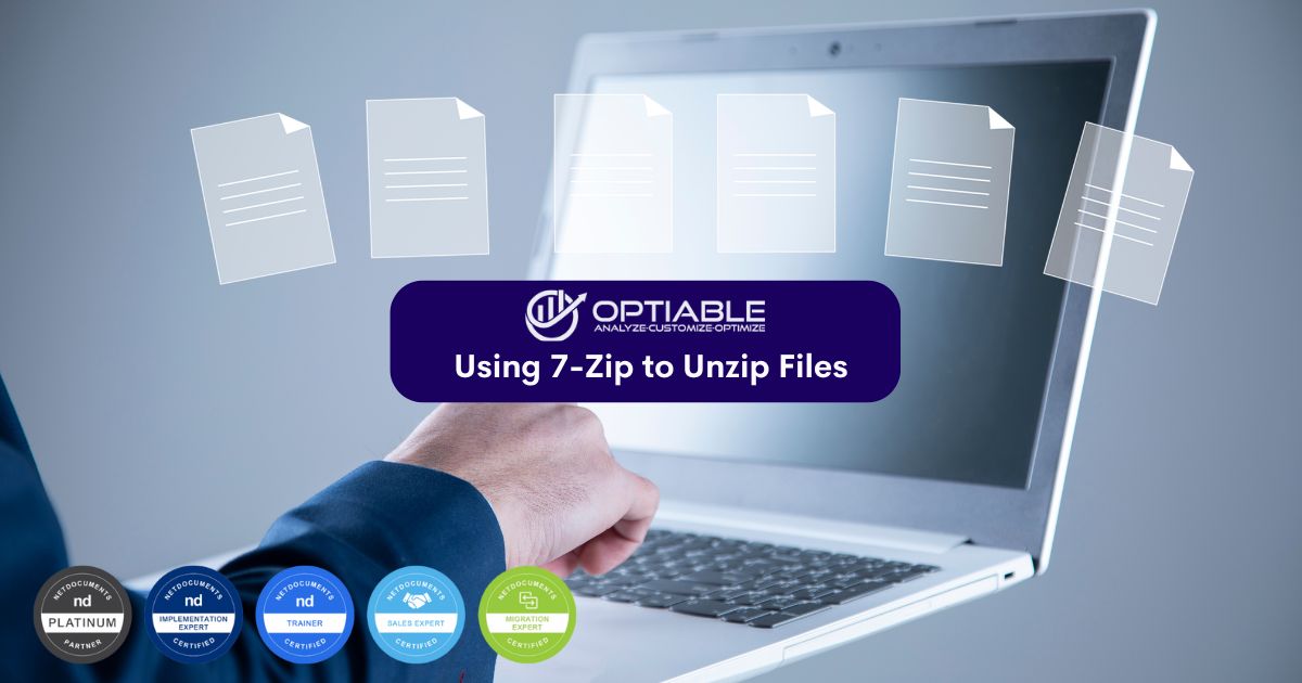 Using 7-Zip to Unzip one Zip File | Optiable